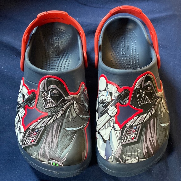 CROCS | Shoes | Star Wars Darth Vader Dark Side Croc Sandals Size J3 ...